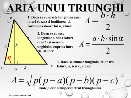 Aria triunghiului